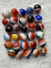 5/8" 30 pack of Vitro All Red Blackline Marbles, Multiple generations ...