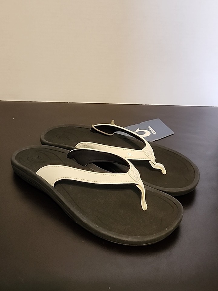 OluKai 'Ohana Bright White/Hua Womens Sz10 Flip Flops | eBay