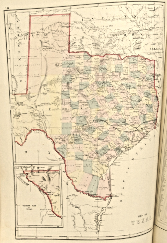 1875 ILLUSTRATED HISTORICAL ATLAS of WORLD FULTON COUNTY OHIO TEXAS ...