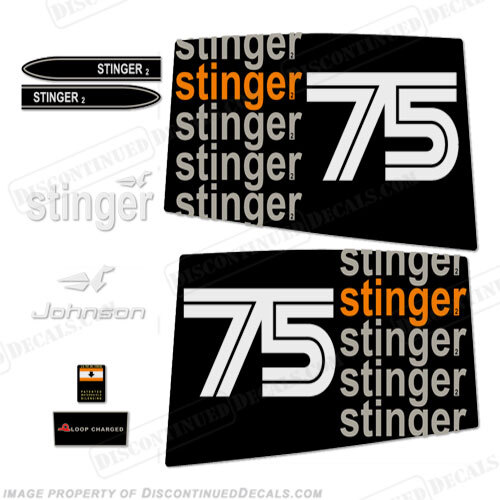 Fits Johnson 1975 75hp - Stinger Decals | eBay
