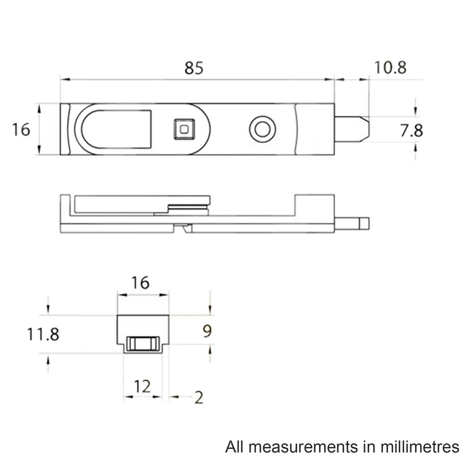 Finger Operated Small Shoot Bolt Locks Set Universal French Door ...