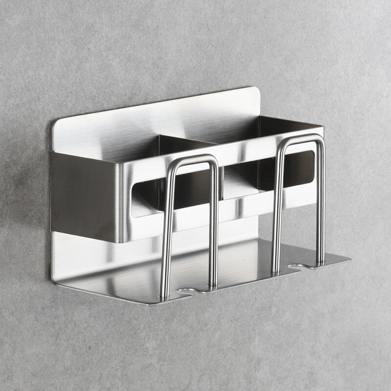 Toothbrush Holder Stainless Steel Toothpaste Rack Bathroom Household ...