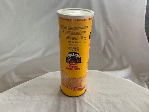 Vtg Yellow Pringles Extra Rippled Potato Chips Multi Pack Can w ...