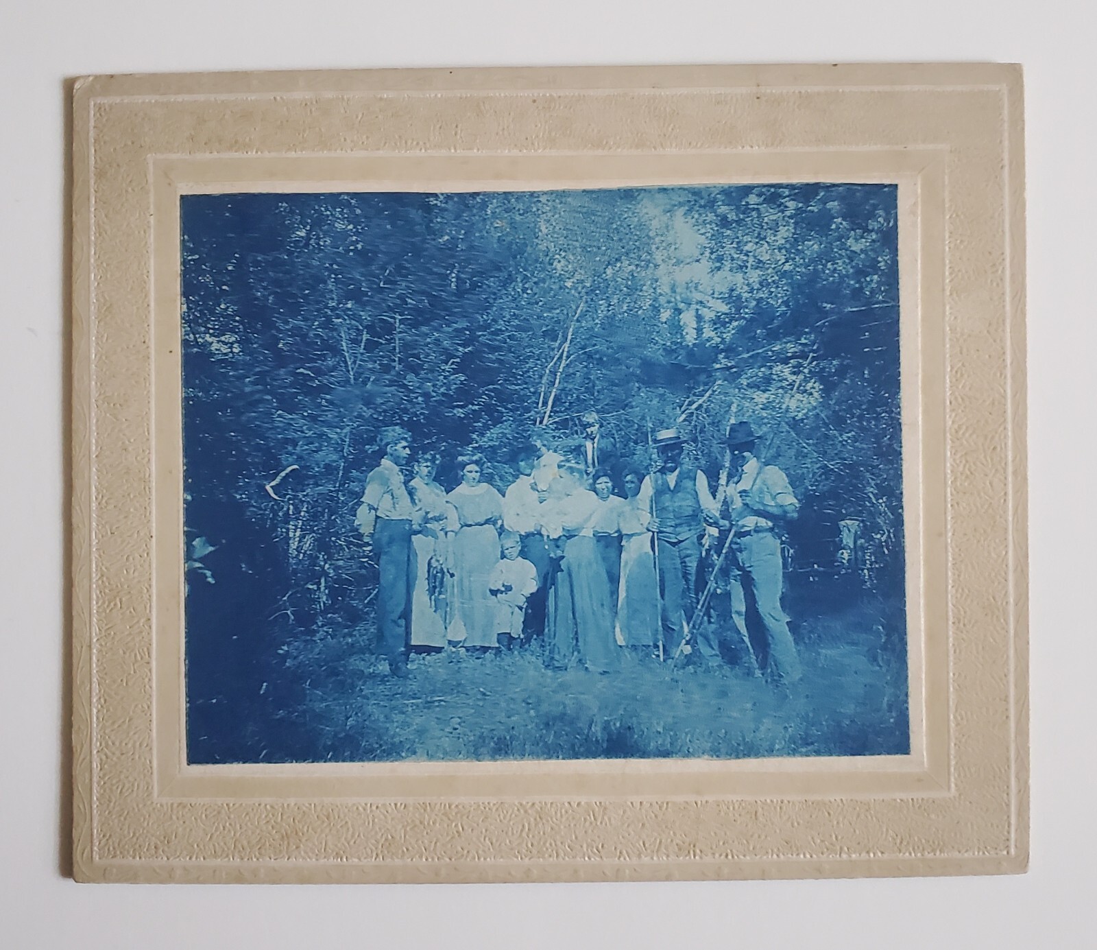 Antique Cyanotype Photo of Maine Fishing Party | eBay