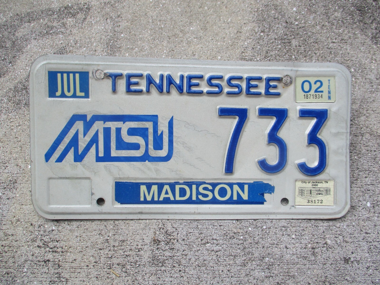 Tennessee 2002 MTSU license plate # | eBay