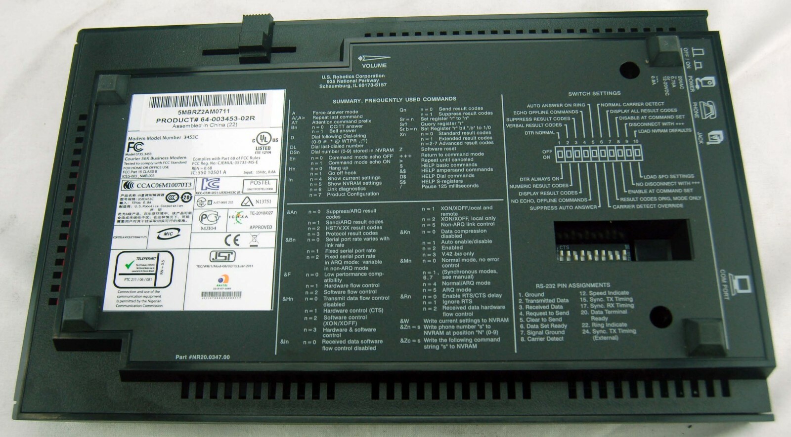 56 K MODEM- USR3453C-10038357 | eBay