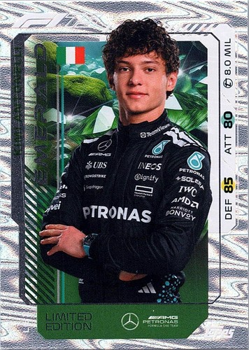 2025 Topps Turbo Attax F1 #LE2 Kimi Antonelli Limited Edition Emerald ...