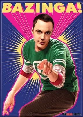 The Big Bang Theory Sheldon Pointing Saying Bazinga! Photo Fridge ...