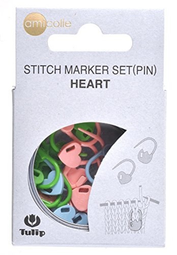 Tulip AC-033 Amicolle Stitch Marker Set (Pin) HEART Pink Blue Green F/S ...