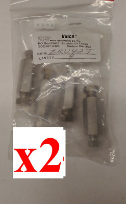 2x NEW ZRU42T Vici Valco Reducing Union Stainless 1/4"- 1/8", 1/8" bore ...