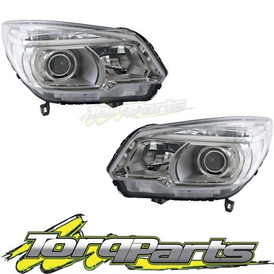 HEADLIGHTS PAIR SUIT RG COLORADO HOLDEN 12-16 HEADLAMPS HEAD LIGHTS ...