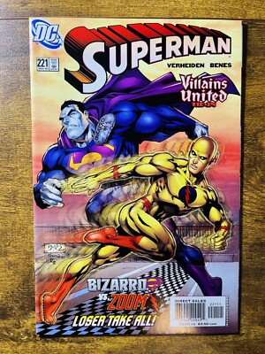 SUPERMAN 221 DIRECT EDITION KEY ISSUE RACE OF BIZARRO VS ZOOM DC COMICS ...