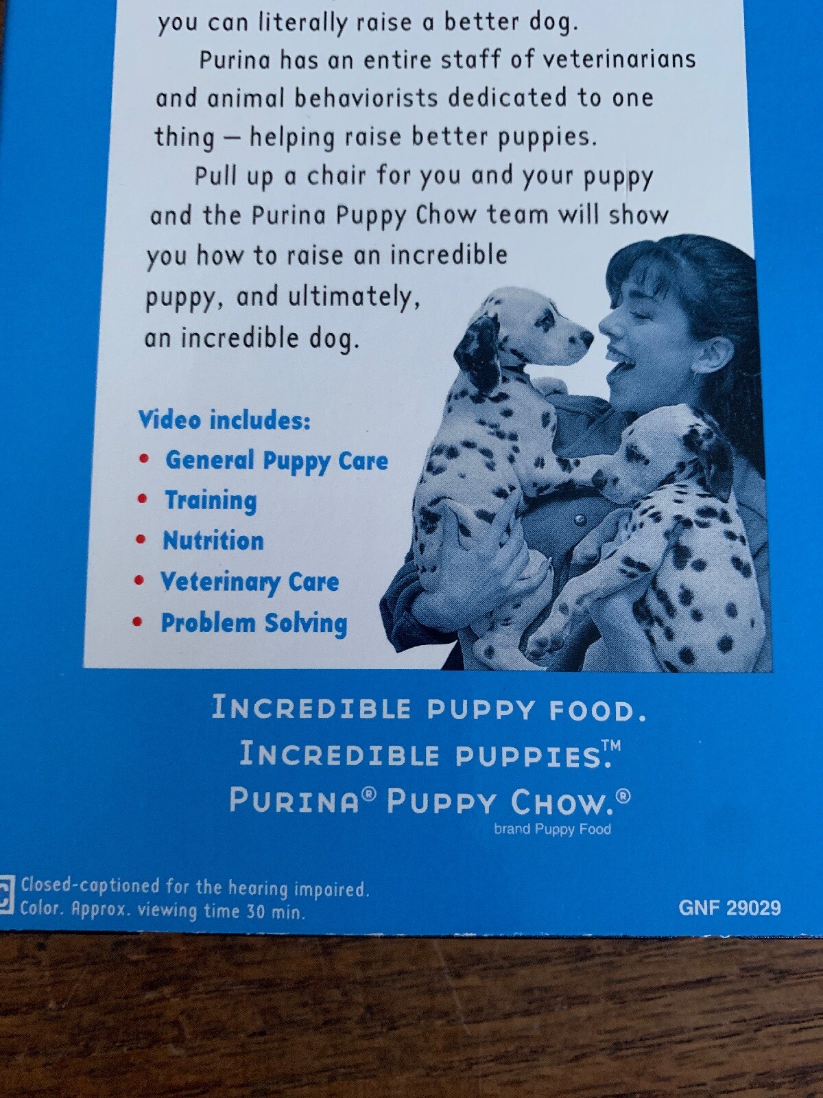 Purina Incredible Puppy Care Video VHS | eBay