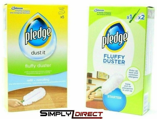 Pledge Fluffy Dusters Starter Kit OR Pledge Fluffy Duster Refills Pack ...