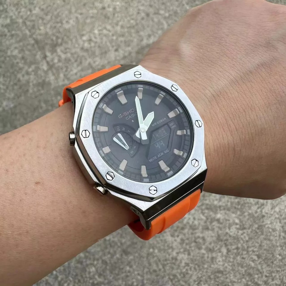 G-shock Ap Royal Oak Casio Gma2100 Casioak Custom Orange Black 2024 | eBay