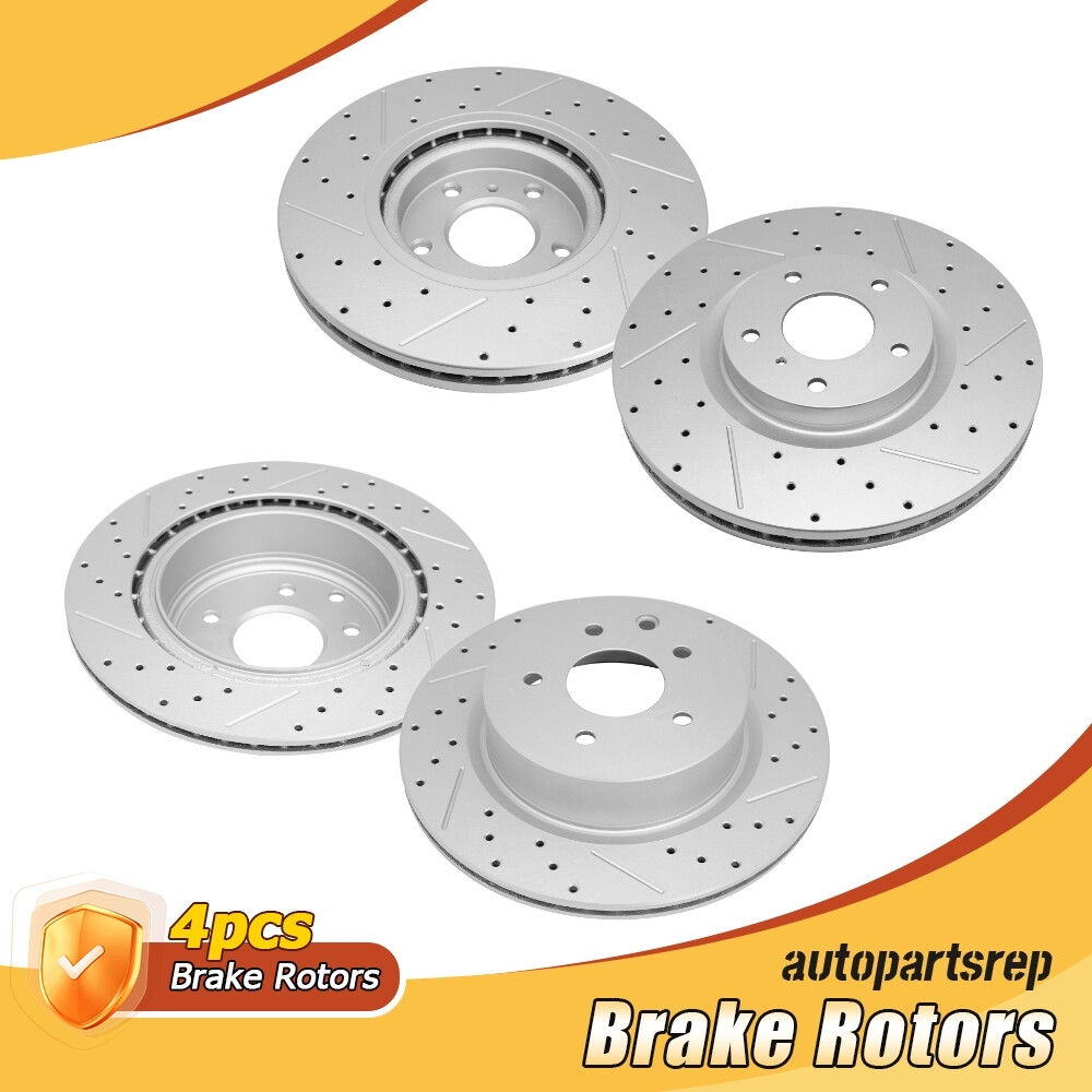 320mm Front+308mm Rear Brake Rotors for 06 Infiniti G35 14-19 Nissan ...