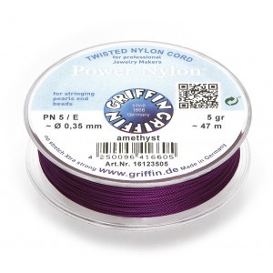 NELLYS GRIFFIN Power Nylon Perlseide PN5 Ø 0,35 amethyst ~48m ...