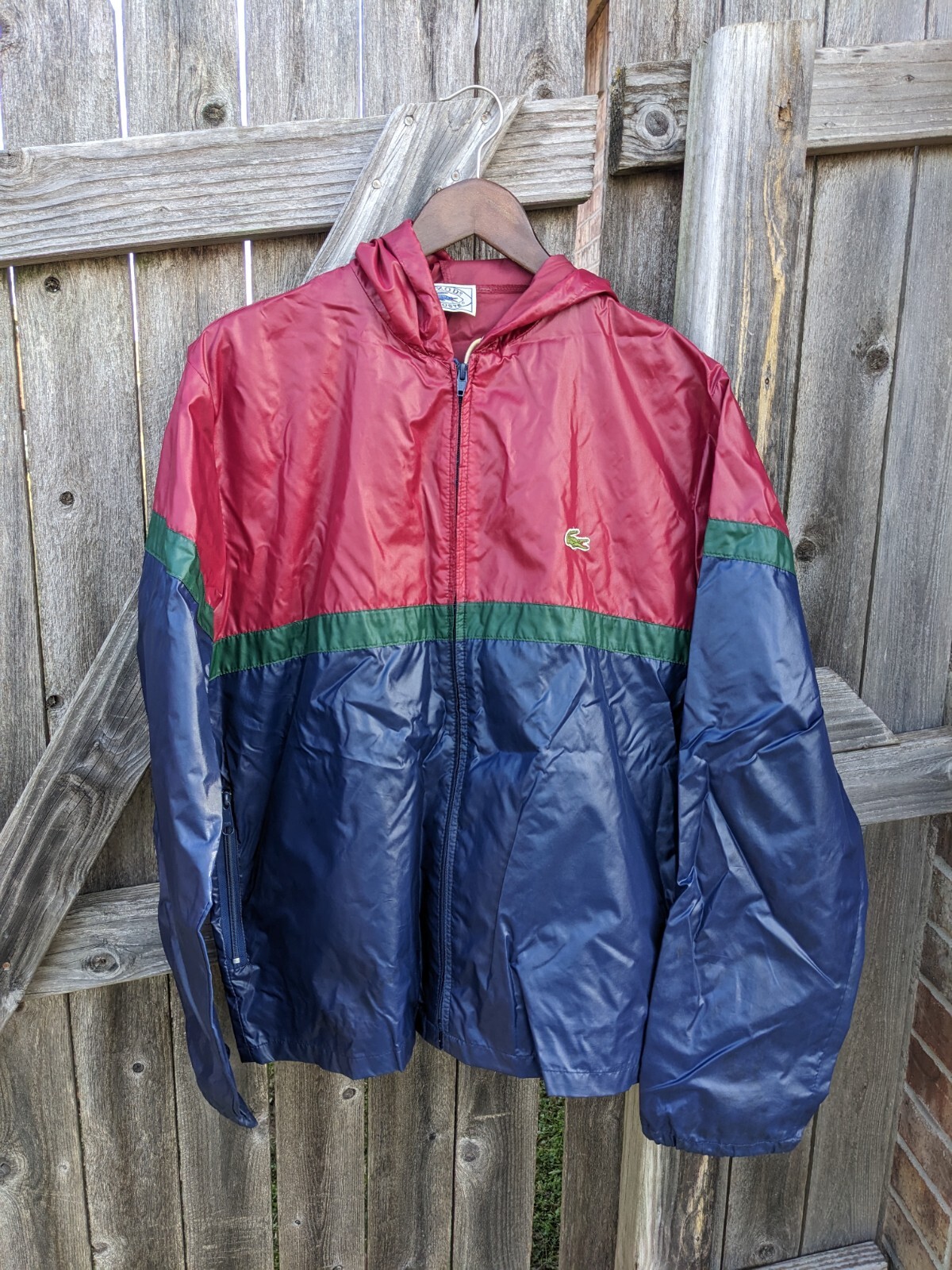 Vintage 1970s Izod Lacoste Multicolor Windbreaker Ful… - Gem