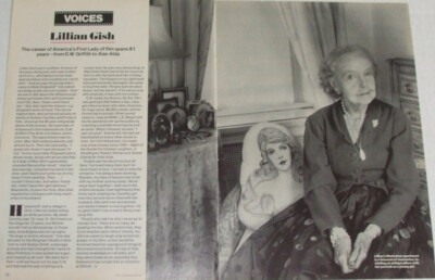 Lillian Gish original TWO magazine clippings pages PHOTO article | eBay