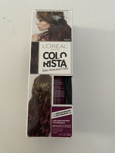 L'Oreal Colorista Semi-Permanent Color Maroon Ammonia-Free #22 4oz | eBay