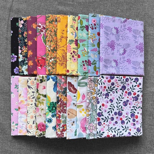 Lot of 20 - cotton quilting fabric fat quarters precuts - assorted ...