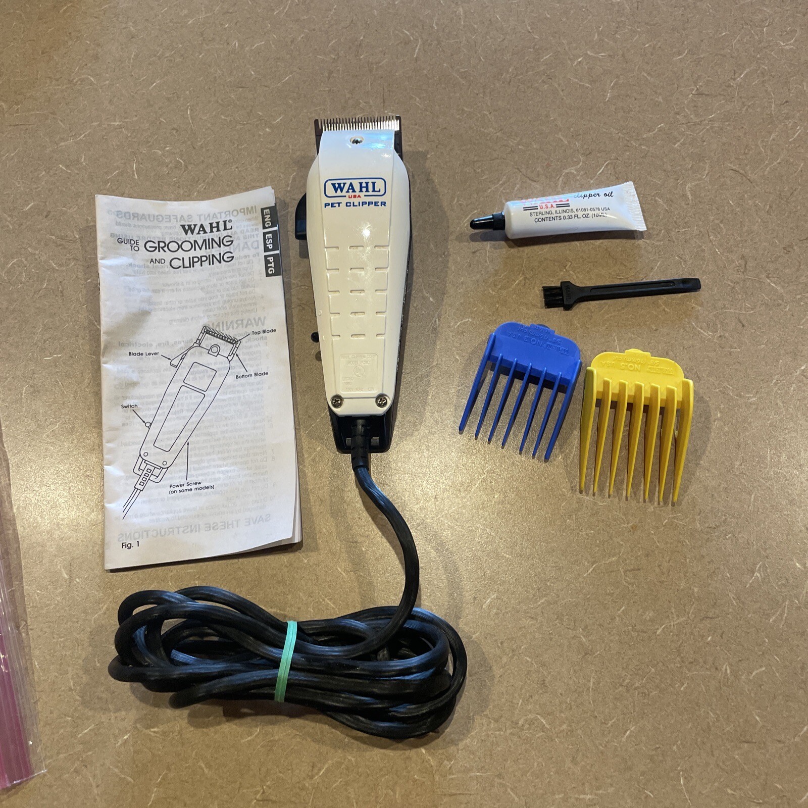 Wahl USA Precision Model PCMC Dog Pet Grooming Clippers White ...