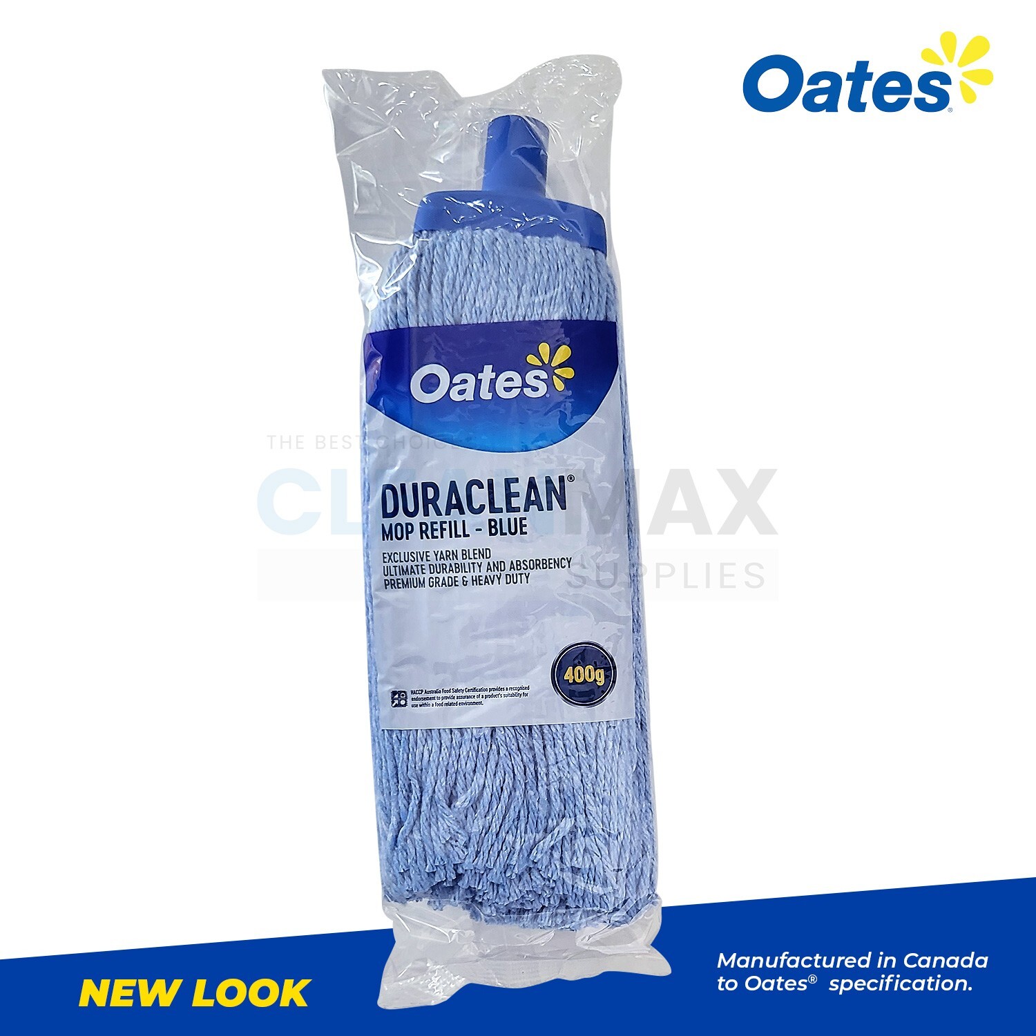 Oates DuraClean 400G BLUE Mop Head Heavy Duty Cleaning Mop Refill ...