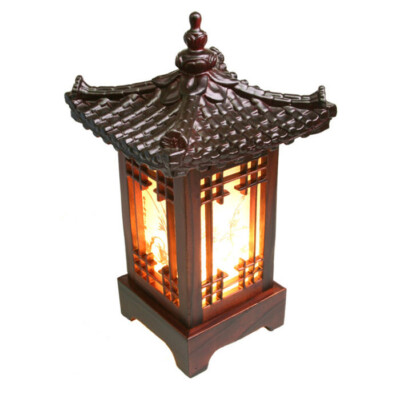 KOREAN TRADITIONAL LAMP ,ROOF TILE TOWER DESIGN, ANTIQUE LAMP, DESK ...
