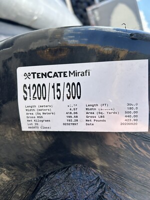 Tencate Mirafi S1200 Series Geotextile Fabric 4500 Sq Ft | eBay