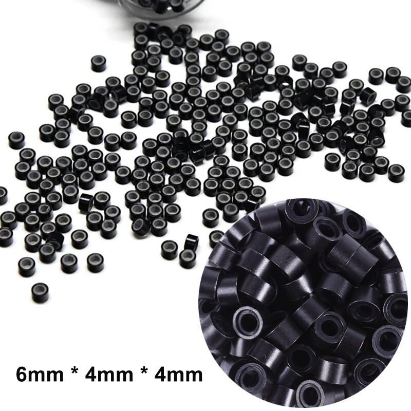 Silicone Lined MICRO Link Rings Beads Feather Human Hair Extensions ...