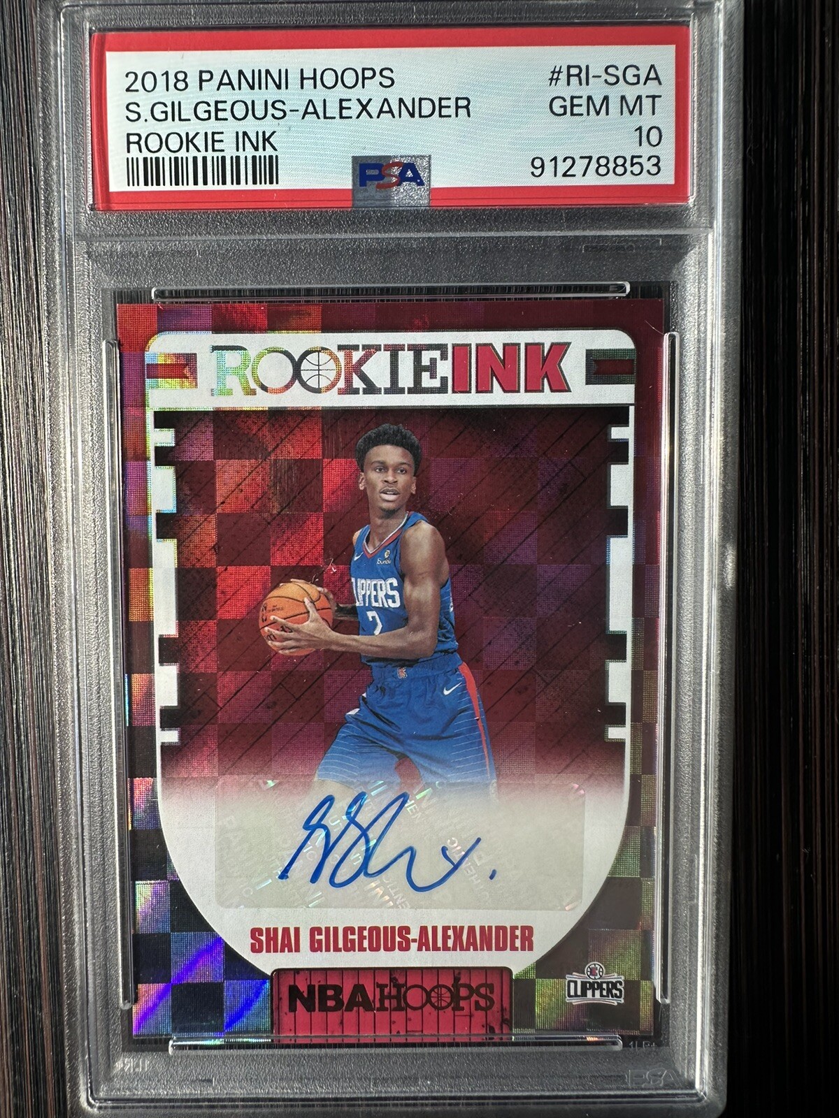 SHAI GILGEOUS-ALEXANDER 2018-19 HOOPS ROOKIE INK AUTO #RI-SGA GEM PSA ...