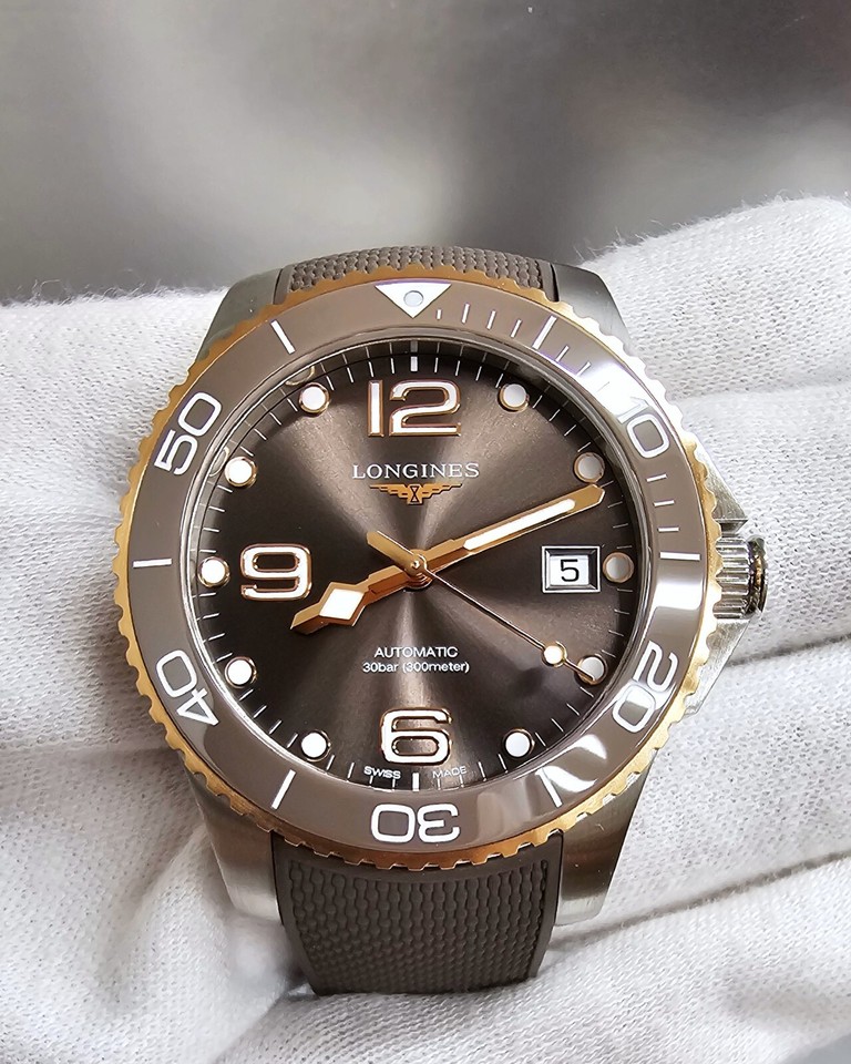 Longines Hydroconquest Automatic 39mm Gray Dial Mens Watch L3.780.3.78.9 | eBay