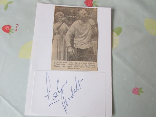 Leslie RANDALL Joan & Leslie TV Sitcom Actor Original Hand Signed ...