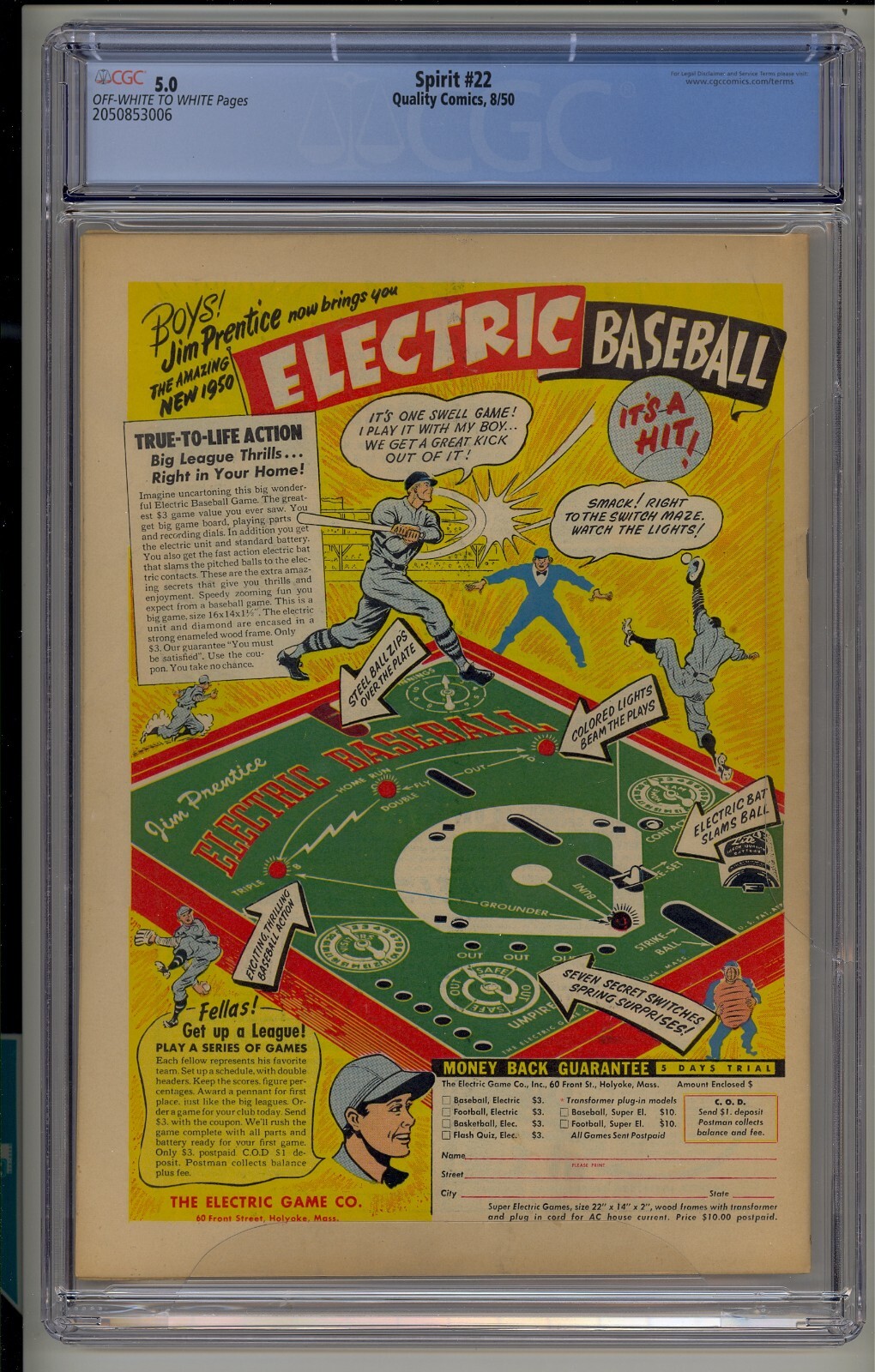 Spirit #22 CGC 5.0 Will Eisner Autograph GGA | eBay