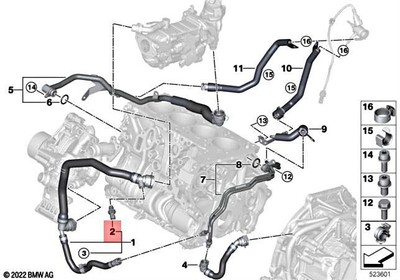 Genuine BMW E70N E71 F01N F02N F07 Coolant Temperature Sensor OEM ...