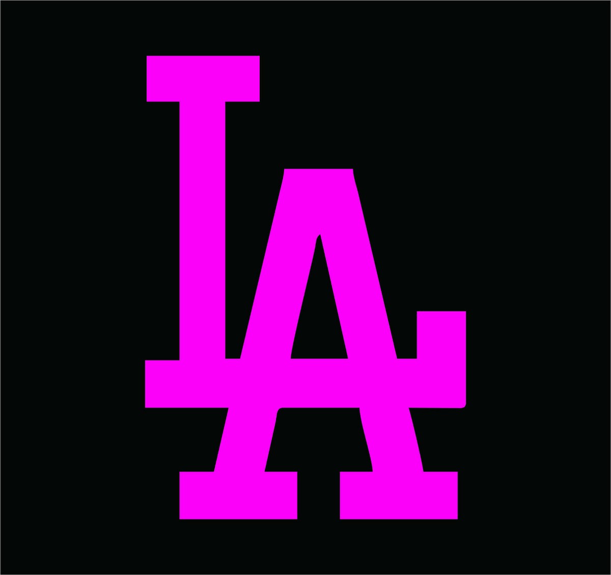 Pink Dodgers Logo