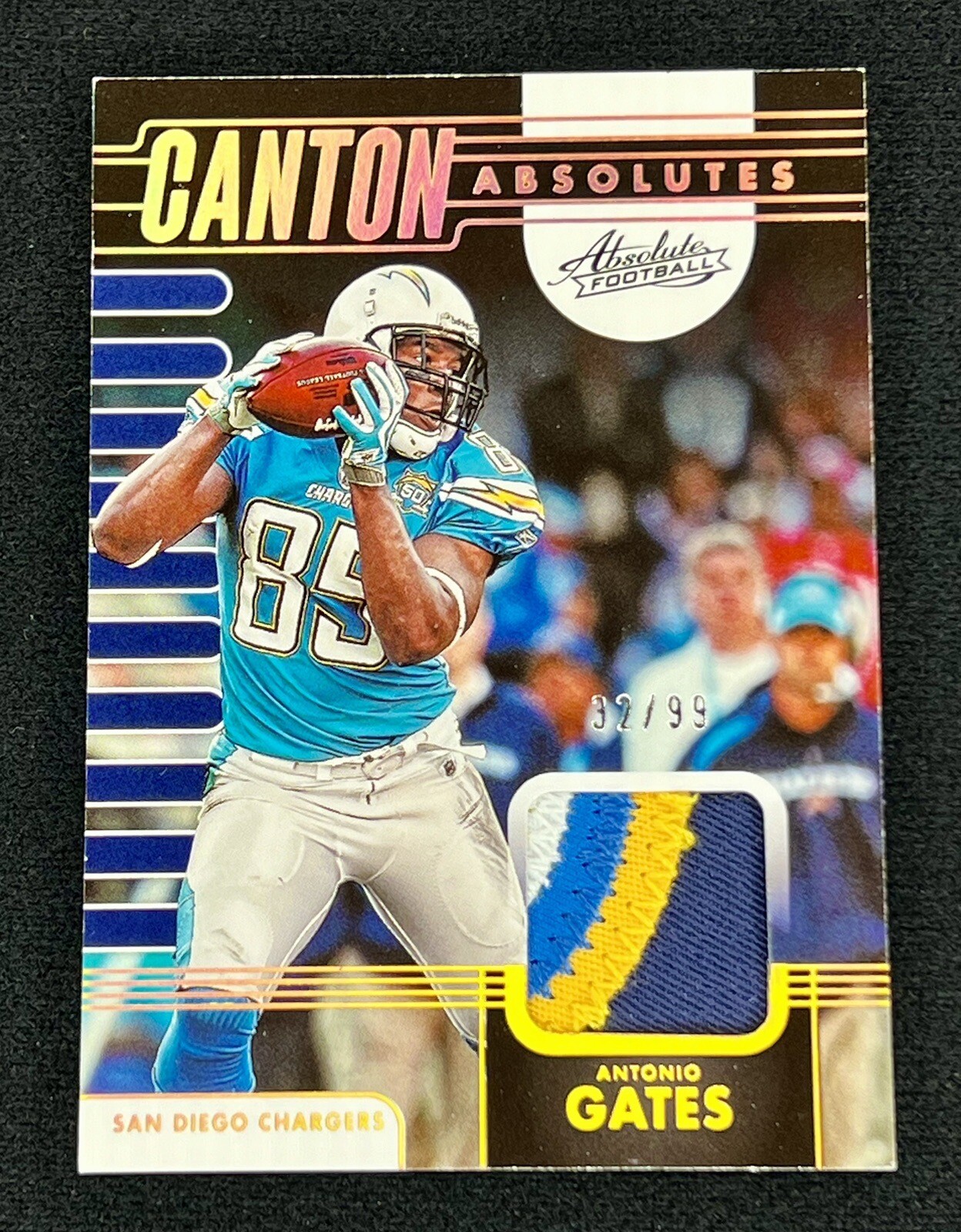 2023 Absolute Canton Absolutes Jerseys Gold #7 Antonio Gates /99 SP ...