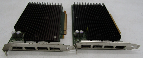 LOT OF 2 IBM NVIDIA Quadro NVS 450 4-Port 512MB GDDR3 Graphics Card P/N ...