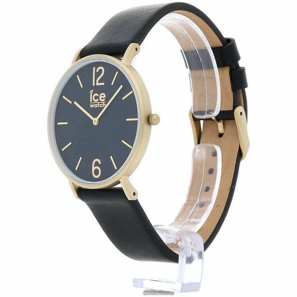 Ice Watch CT.BGD.36.L.16 Ice City Black Gold Leather Black Dial Analog ...