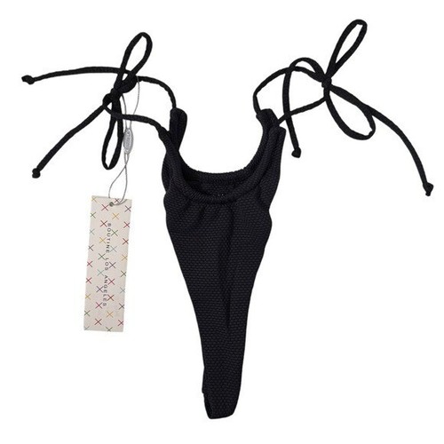 NWT Boutine LA Size M Black Roamer Bikini Bottoms Honeycomb Fabric | eBay