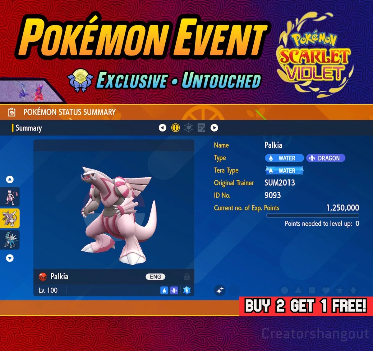 Pokemon Palkia Shiny