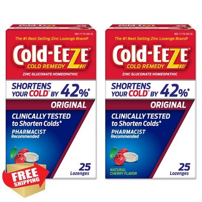 Cold-Eeze Cherry Zinc Lozenges Cold Remedy 25 Count Pack of 2 | eBay