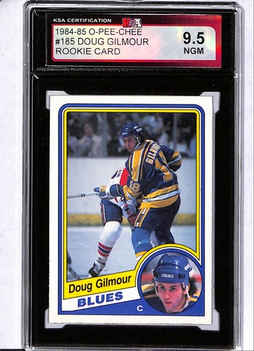 1984-85 O-Pee-Chee Doug Gilmour Rookie KSA 9.5 (CP) #185 | eBay