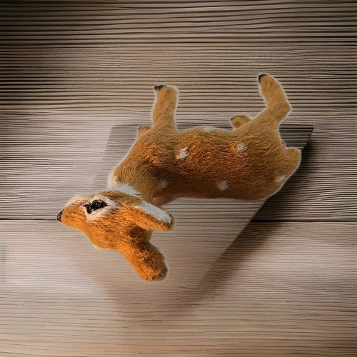 Vtg Flocked Plastic Fawn Spotted Deer Decoration, Retro Holiday ...