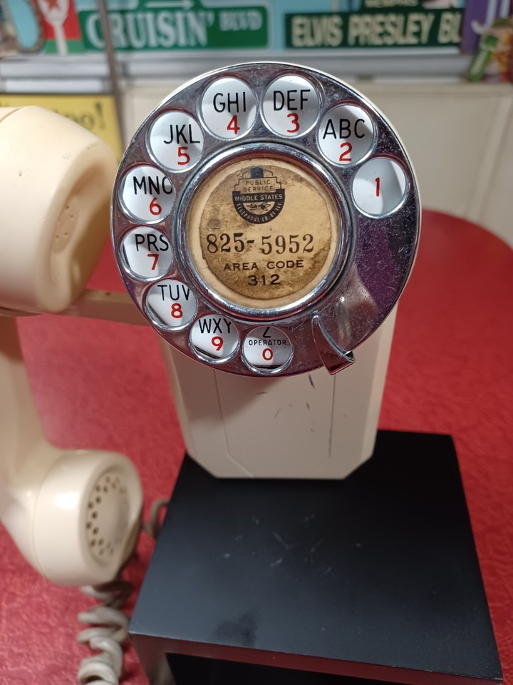 Rare True VTG Mid-century Automatic Electric Space Saver Telephone Art ...