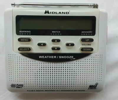 Midland WR-120 S.A.M.E. Digital Weather/ All Hazzards Alert Radio NOAA ...