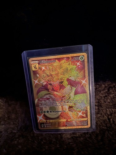 Golden Rillaboom Pokemon Card Rare | eBay