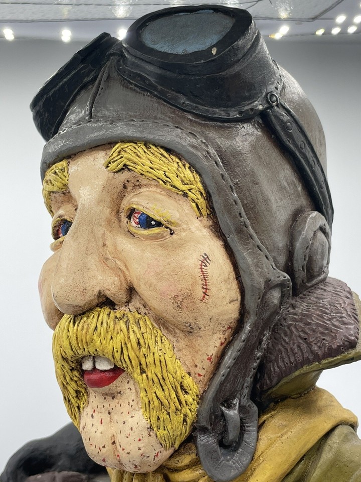RARE Vtg 1974 Aviator Pilot ‘I FLY’ Statue Disney JUTA SANGTHAWEEP 18 ...