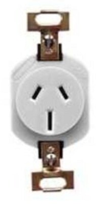 Wilco FLUSH SOCKET OUTLET WITH MOUNTING LUG 1-Pole 15A 3-Pin Large ...