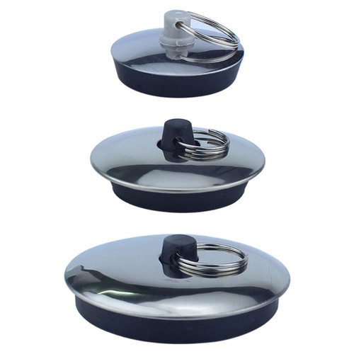 Tub 3 Sizes Kitchen Pull Ring Plugs Stainless Drain Stopper | eBay